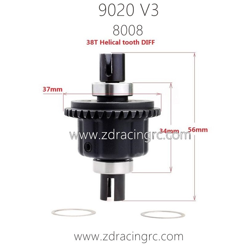 ZD RACING 9020 V3 RC Car Parts 8008 Differential CNC